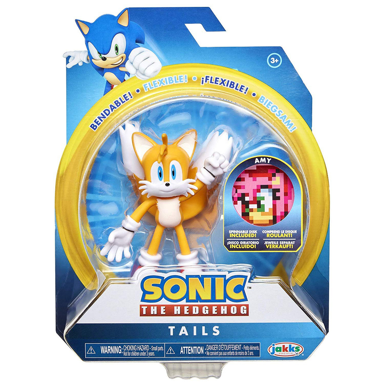 Sonic The Hedgehog Basic Series 1 Tails 4 Action Figure Jakks Pacific