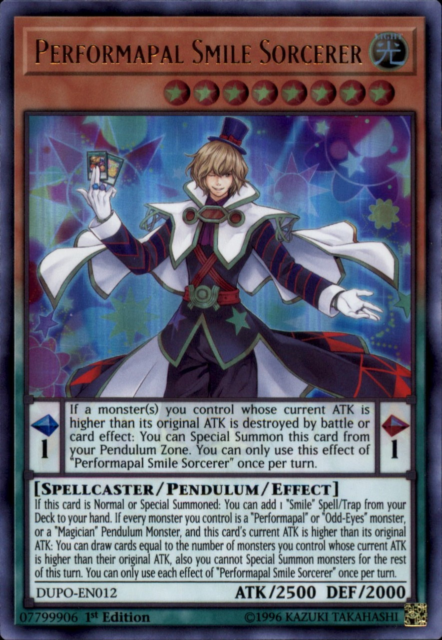 YuGiOh Duel Power Single Card Ultra Rare Performapal Smile Sorcerer ...