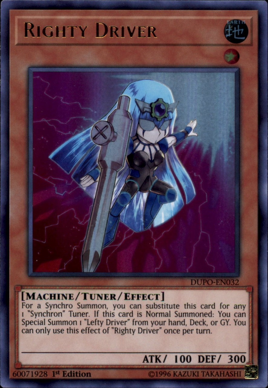 YuGiOh Duel Power Single Card Ultra Rare Righty Driver DUPO-EN032 - ToyWiz