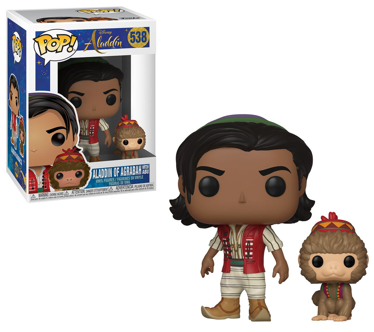 Funko Disney Aladdin 2019 POP Disney Aladdin with Abu Vinyl Figure ...