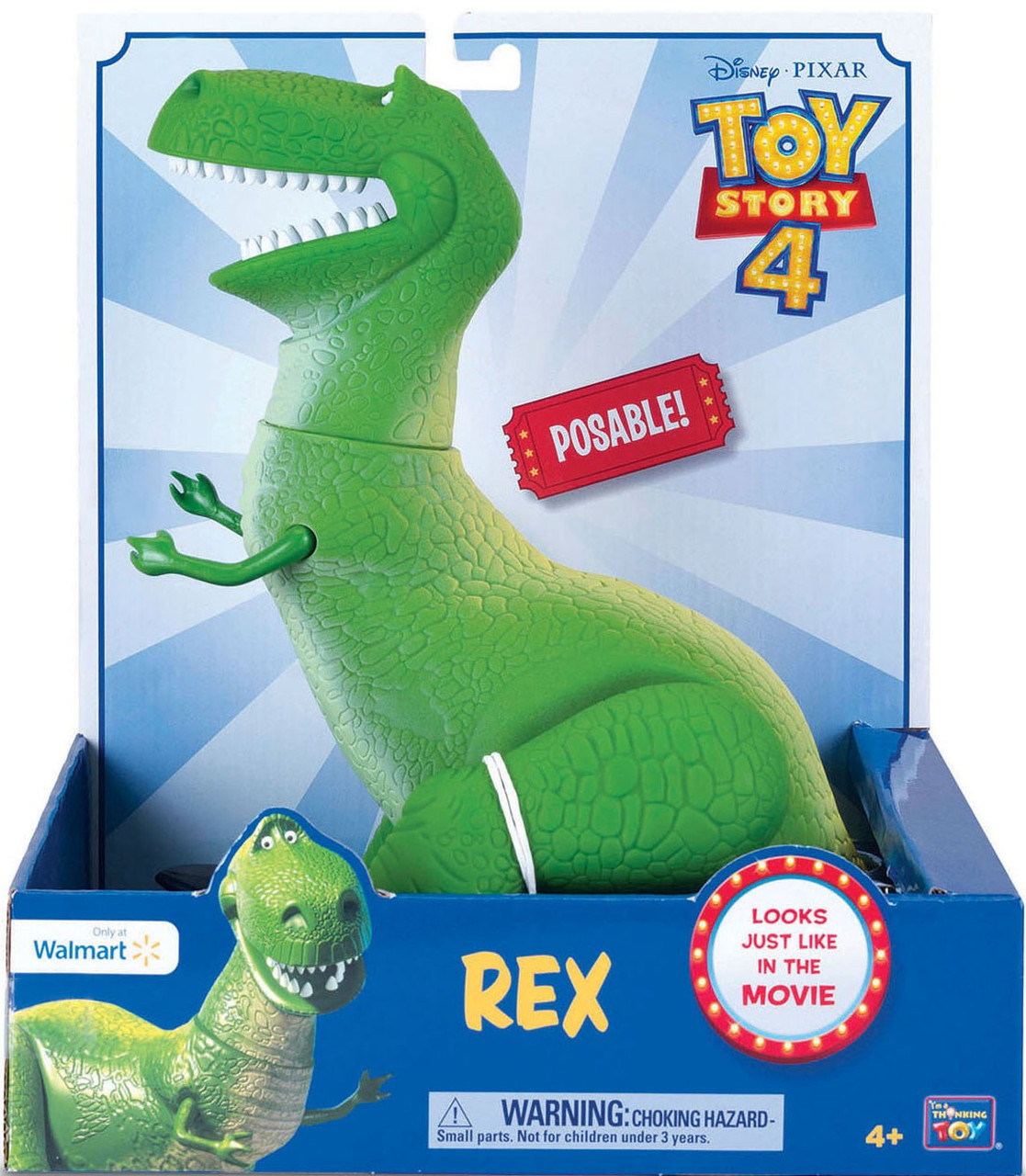 Disney Pixar Toy Story 4 Rex 11 Action Figure Think Way Toys - ToyWiz
