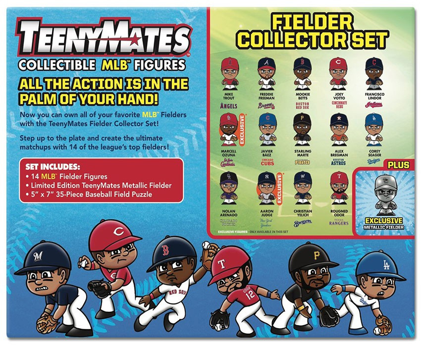 MLB TeenyMates Baseball Fielders Mini Figure 15-Pack Collector Set ...