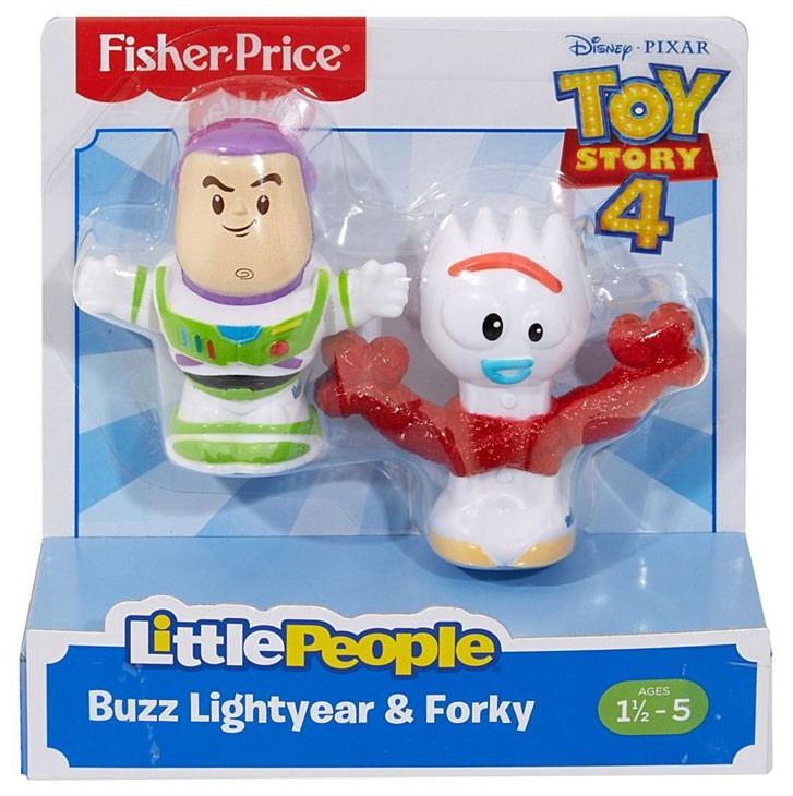 Fisher Price Toy Story 4 Little People Buzz Lightyear Forky Figure 2 ...