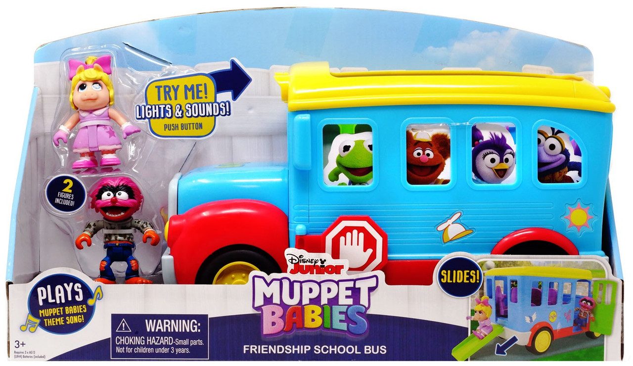 Disney Junior Muppet Babies Friendship School Bus 2.5 Set Lights Sounds ...
