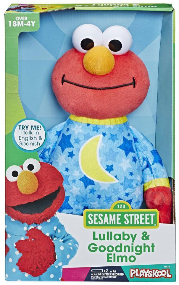 Sesame Street Lullaby Goodnight Elmo Plush with Sound Playskool - ToyWiz