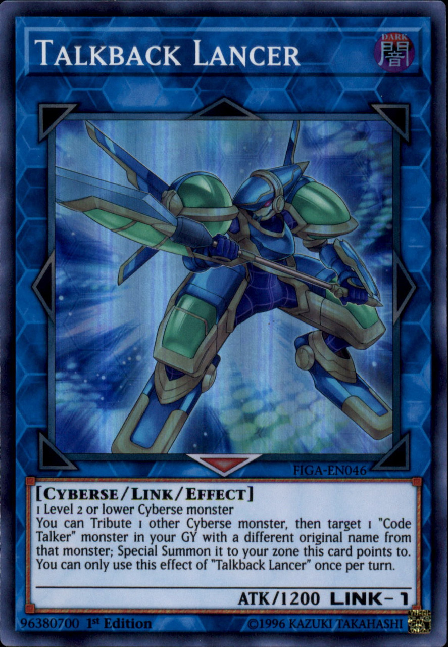YuGiOh Fists of the Gadgets Single Card Super Rare Talkback Lancer FIGA ...