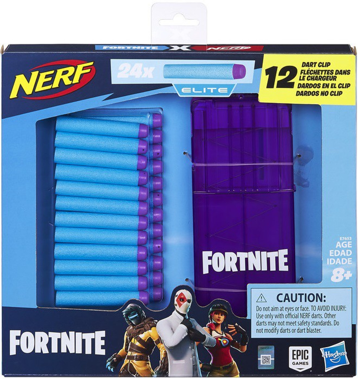 Nerf Fortnite 12 Dart Clip 24 Official Nerf Elite Darts Refill Pack Hasbro Toys Toywiz