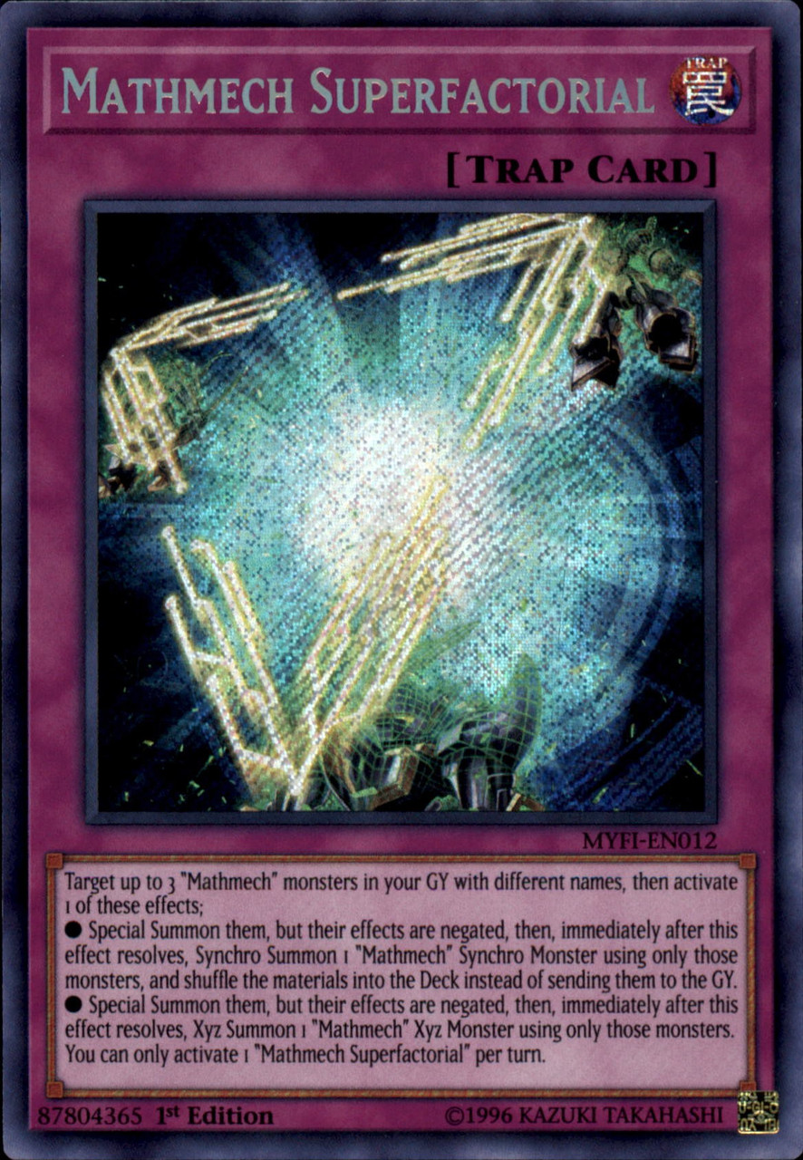 YuGiOh Mystic Fighters Single Card Secret Rare Mathmech Superfactorial ...