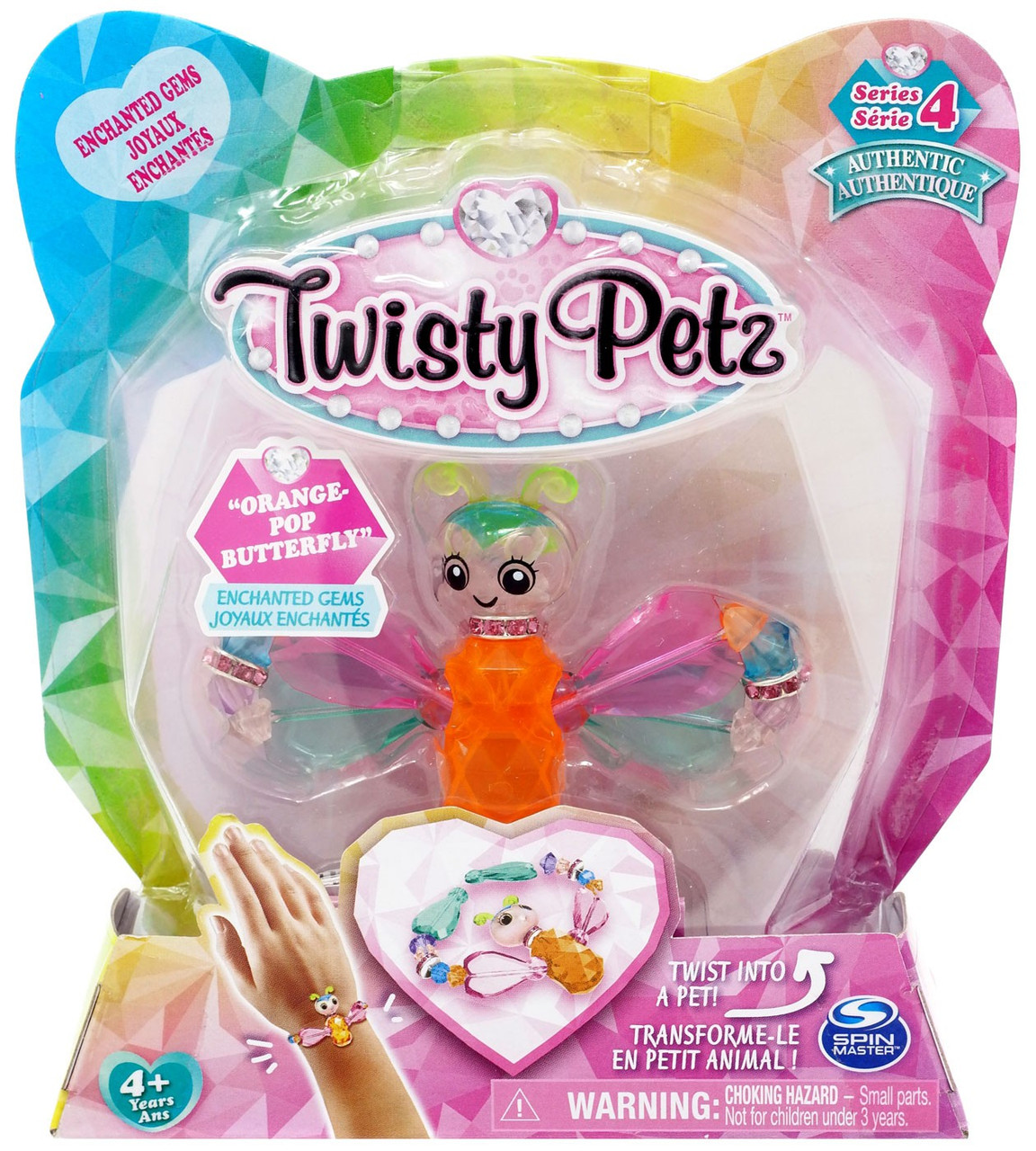 Twisty Petz Series 4 Orange-Pop Butterfly Bracelet Spin Master - ToyWiz