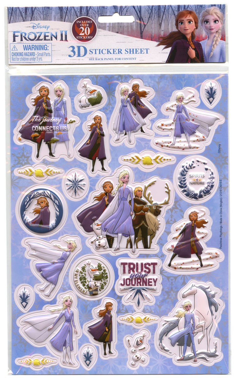 Disney Frozen Frozen 2 Trust Your Journey 3D Sticker Sheet Peachtree ...