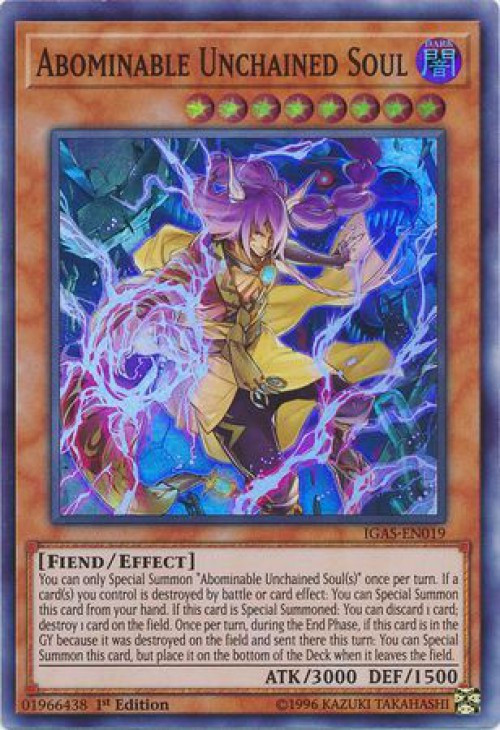 YuGiOh Ignition Assault Single Card Super Rare Abominable Unchained ...