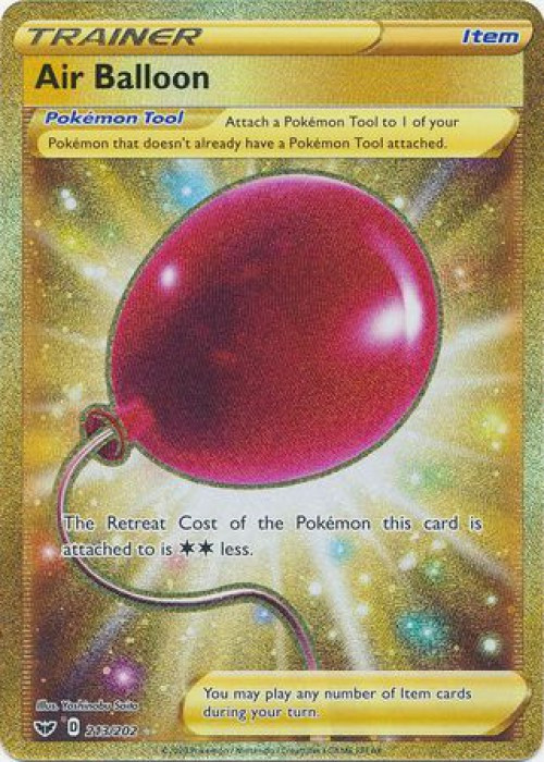 Pokemon Sword and Shield Single Card Secret Rare Air Balloon 213 - ToyWiz