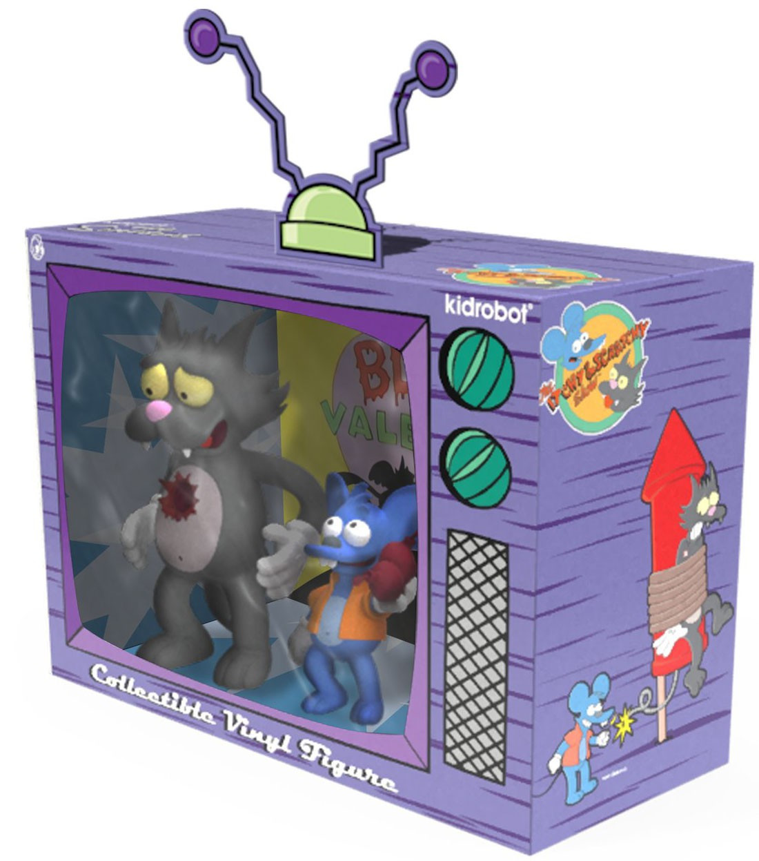 The Simpsons Itchy Scratchy 7 Medium Vinyl Figure Kidrobot - ToyWiz