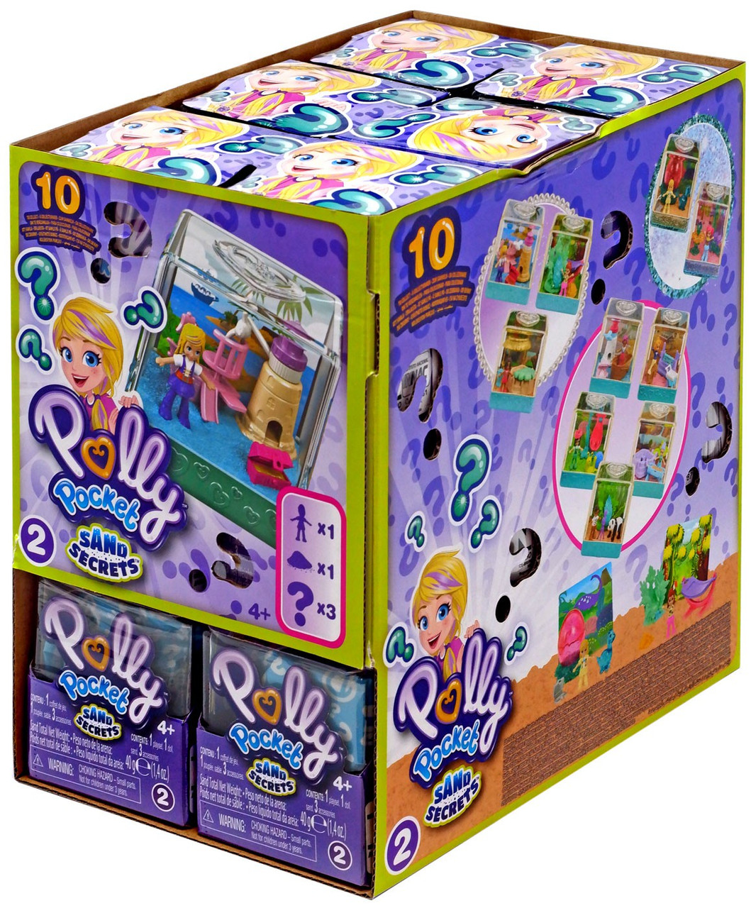 Polly Pocket Series 2 Sand Secrets Mystery Box 18 Packs Mattel Toys ...