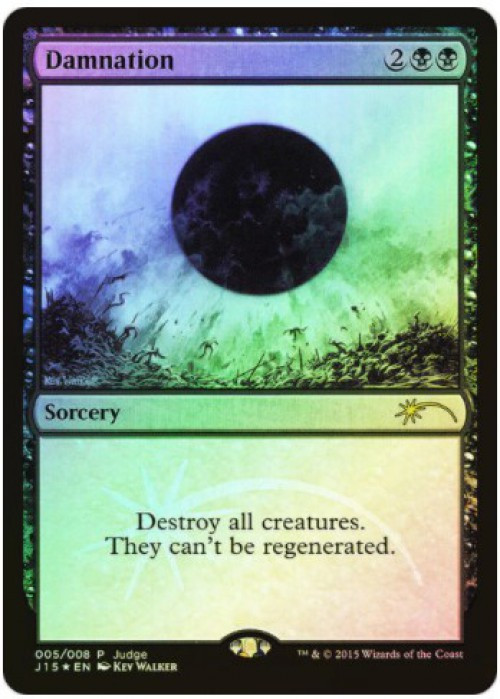 Magic The Gathering DCI Judge Promo Single Card Promo Damnation FOIL ...