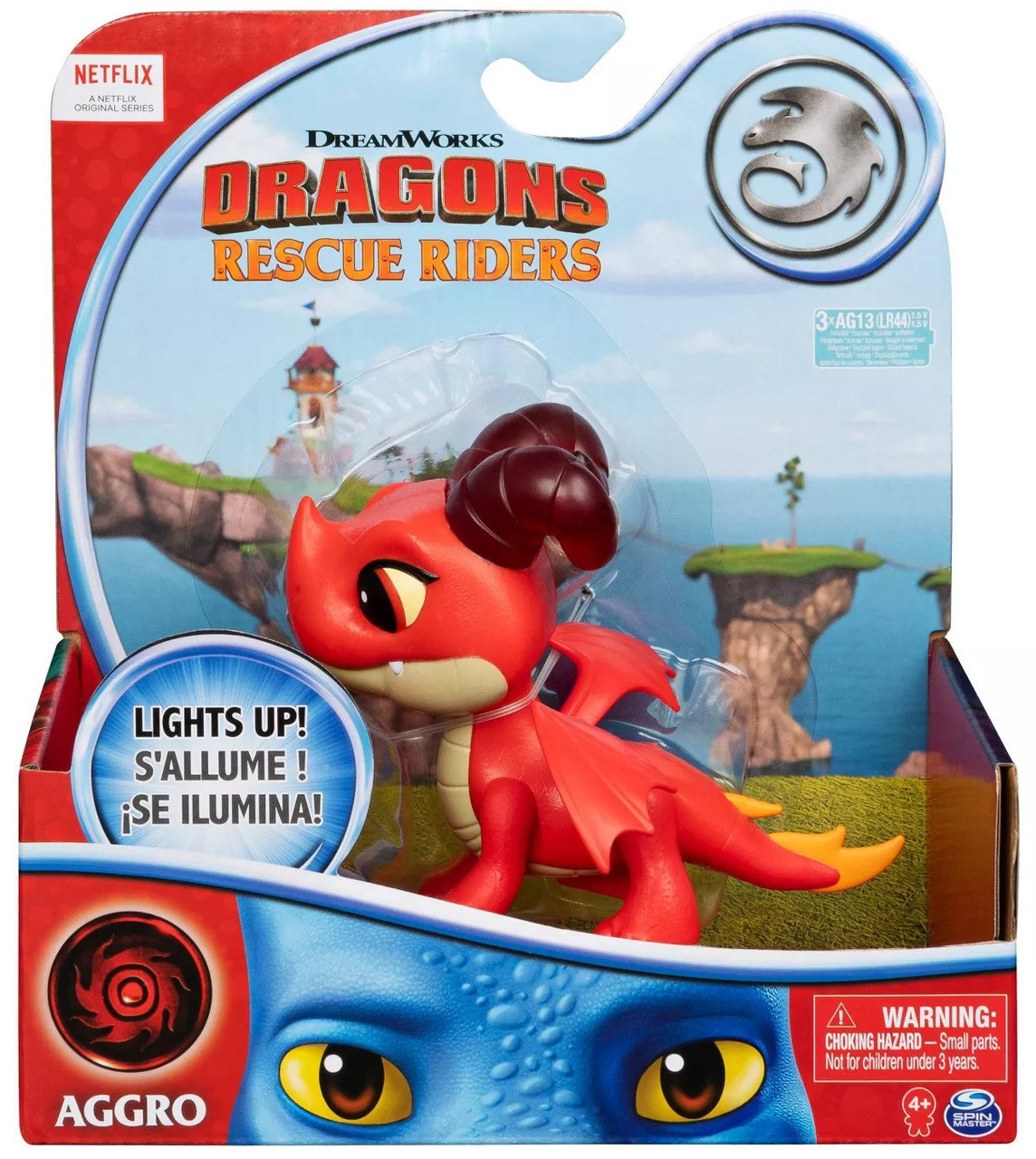 How to Train Your Dragon Rescue Riders Basic Dragons Aggro Figure Spin ...