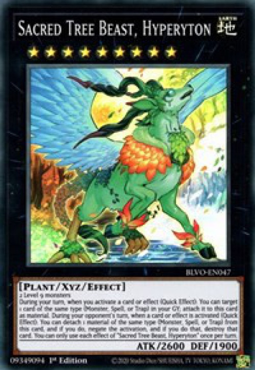 YuGiOh Blazing Vortex Single Card Super Rare Sacred Tree Beast, Hyperyton BLVO-EN047 - ToyWiz