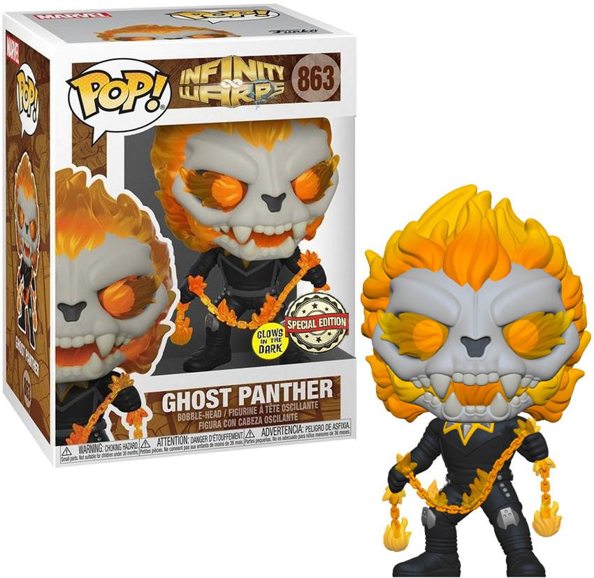 Funko Marvel Infinity Warps POP Ghost Panther Exclusive Vinyl Figure w ...
