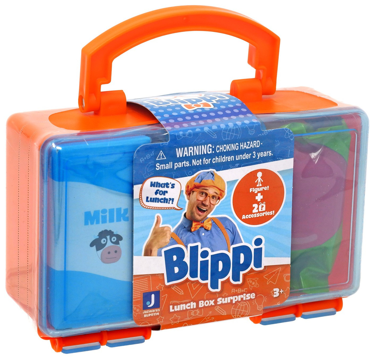Blippi Lunch Box Surprise Mystery Pack Orange Jazwares - ToyWiz