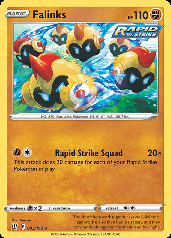Pokemon Sword Shield Battle Styles Single Card Rare Falinks 83 - ToyWiz