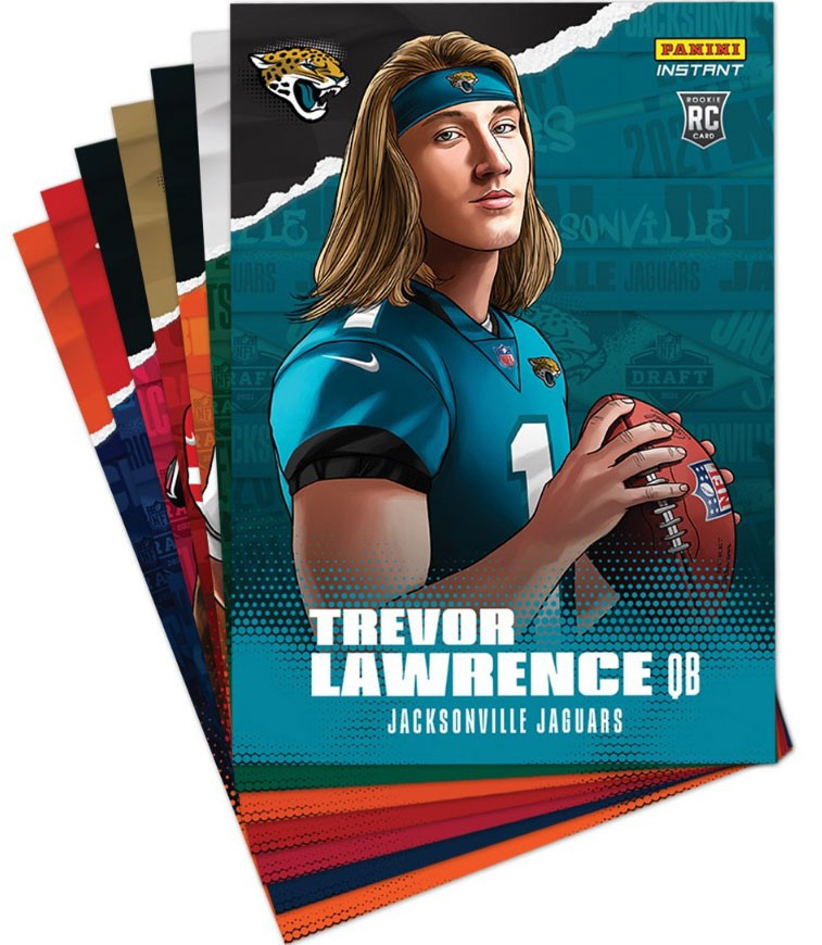 NFL 2021 Instant Draft Night Illustrations Football Trading Card Set 7 ...