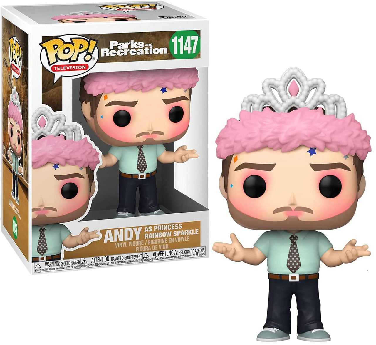 Funko Parks Recreation POP TV Andy Dwyer Vinyl Figure 1147 as Princess ...