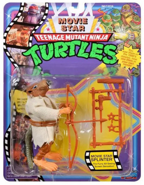 Teenage Mutant Ninja Turtles 1990 Movie Star Splinter 4.5 Action Figure ...