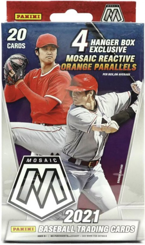 MLB Panini 2021 Mosaic Baseball Trading Card HANGER Box 20 Cards, 4 ...