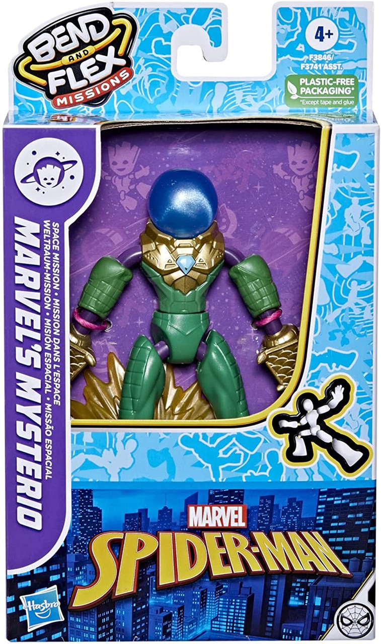 Marvel Bend Flex Missions Space Mission Mysterio 6 Action Figure Hasbro ...