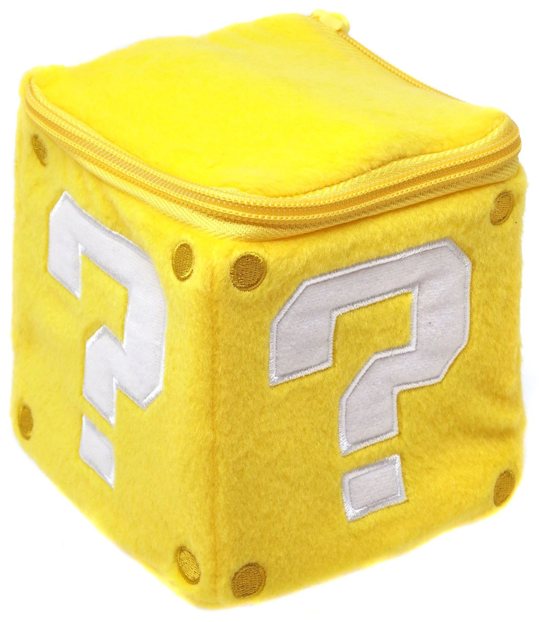 Super Mario Bros Coin Box 5 Plush Pillow San-Ei - ToyWiz