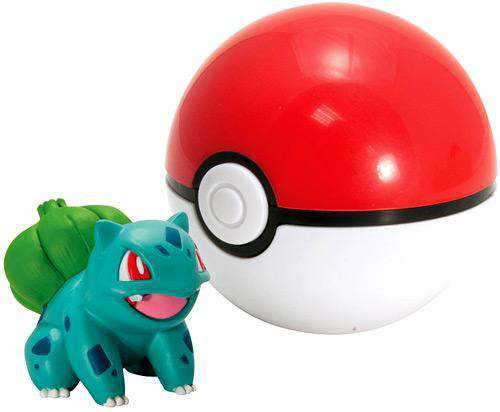 Pokemon Clip n Carry Pokeball Bulbasaur with Poke Ball Figure Set Tomy ...
