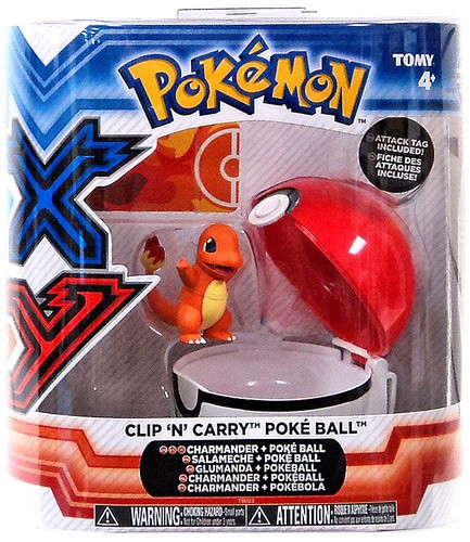 Pokemon Clip n Carry Pokeball Charmander with Poke Ball Figure Set Tomy ...