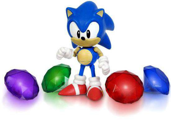 Sonic The Hedgehog Sonic 5 Action Figure Light Up Chaos Emeralds ...