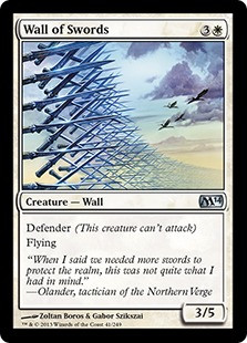 Magic The Gathering 2014 Core Set Single Card Uncommon Wall of Swords ...