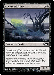 Magic The Gathering 2014 Core Set Single Card Common Accursed Spirit 83 ...