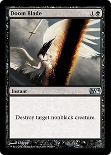 Magic The Gathering 2014 Core Set Single Card Uncommon Doom Blade 96 ...