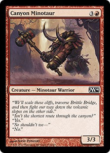 Magic The Gathering 2014 Core Set Single Card Common Canyon Minotaur ...
