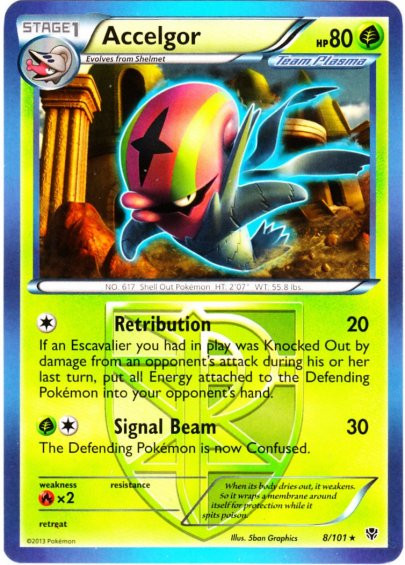 Pokemon Black White Plasma Blast Single Card Rare Accelgor 8 - ToyWiz