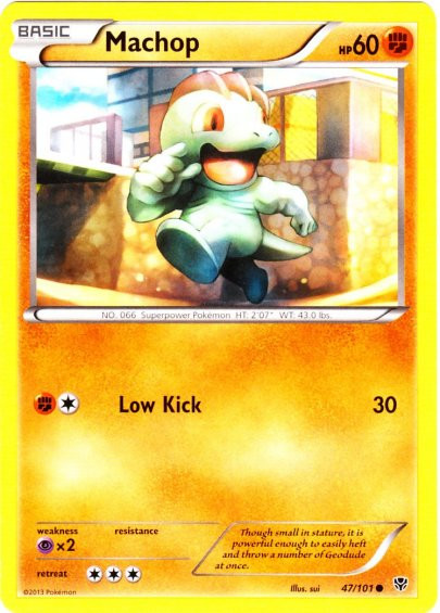 Pokemon Black White Plasma Blast Single Card Common Machop 47 - ToyWiz