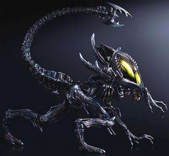 Alien Colonial Marines Play Arts Kai Alien Spitter Action Figure Square ...