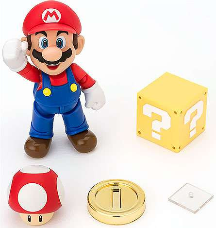 Super Mario S.H. Figuarts Super Mario 4 Action Figure Bandai Japan - ToyWiz