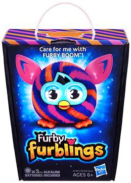Furby Furblings Orange Blue Diagonal Stripes Figure Hasbro Toys - ToyWiz