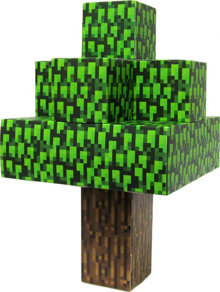 Minecraft Oak Tree Papercraft Single Piece Jazwares - ToyWiz