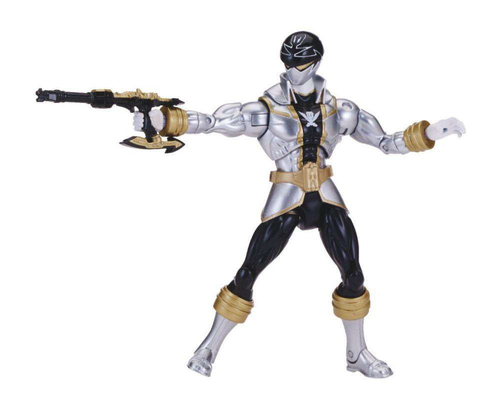Power Rangers Super Megaforce Armored Super Mega Silver Ranger 7 Action ...