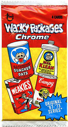 Wacky Packages Topps 2014 Chrome Trading Card RETAIL Pack - ToyWiz