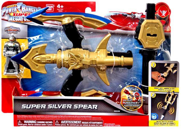 Power Rangers Super Megaforce Super Silver Spear Roleplay Toy Bandai ...