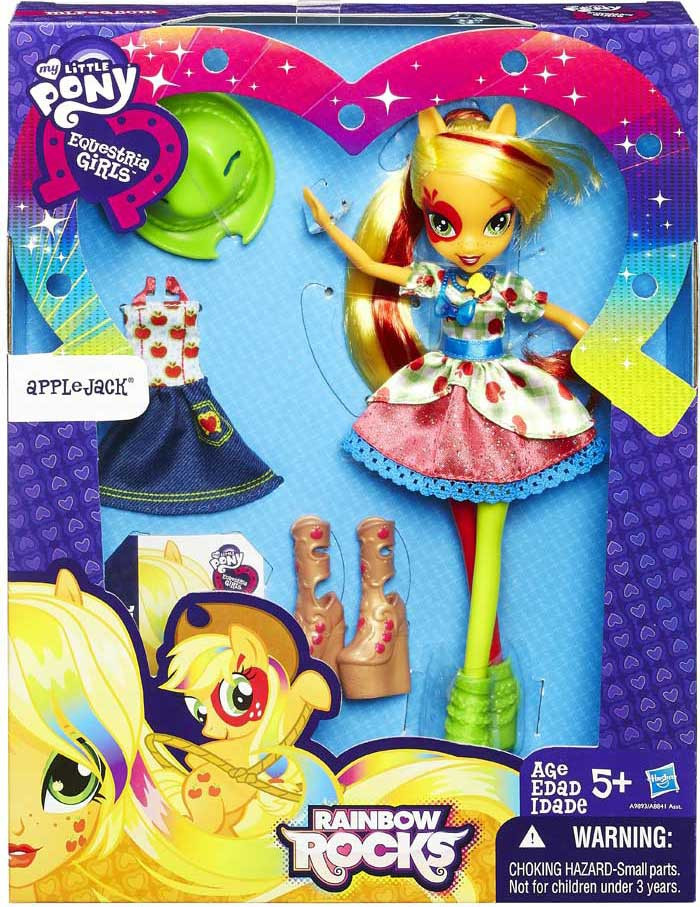 My Little Pony Equestria Girls Rainbow Rocks Applejack 9 Doll Hasbro ...