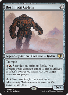 Magic The Gathering 2014 Commander Single Card Rare Bosh, Iron Golem ...