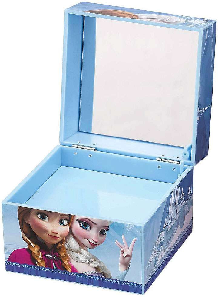 Disney Frozen Anna Elsa Musical Keepsake Box Blue Mr. Christmas - ToyWiz