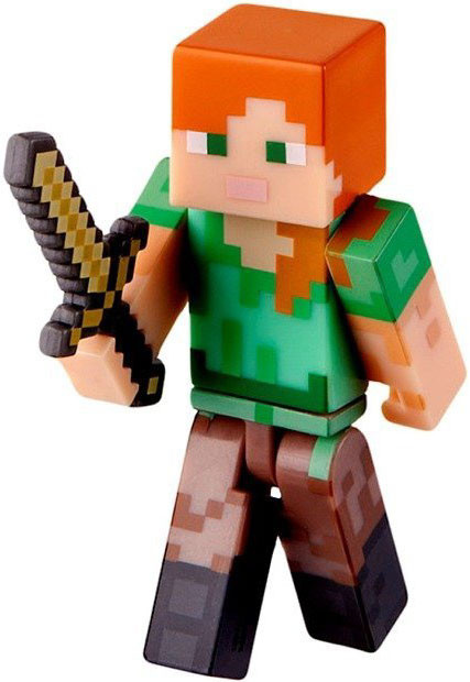Minecraft Core Alex with Sword Mini Figure Loose Jazwares - ToyWiz